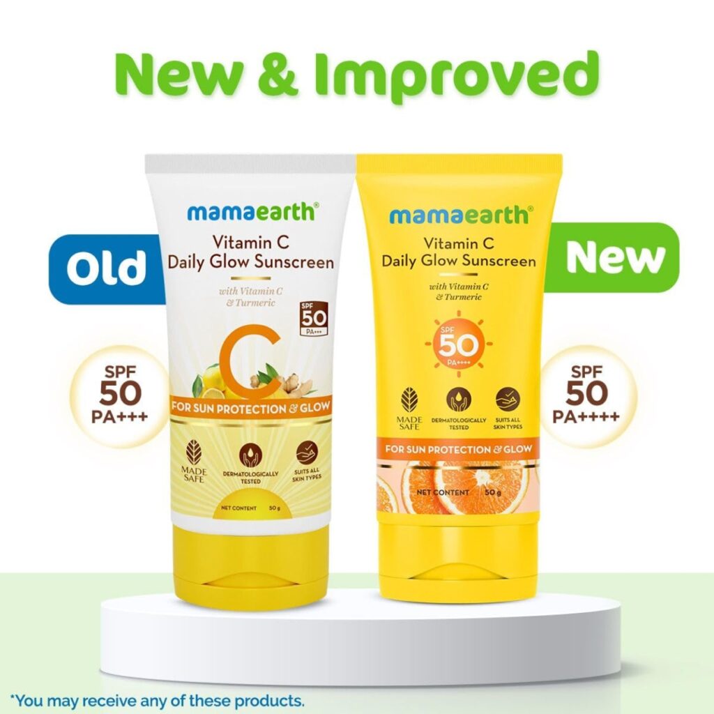 Mamaearth Vitamin C Daily Glow Sunscreen SPF 50 | No White Cast | Price ...