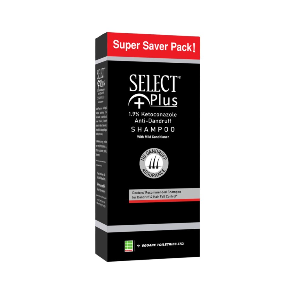 Select Plus Anti-Dandruff Shampoo 200ml | 100% Dandruff-Free with 1.99% ...