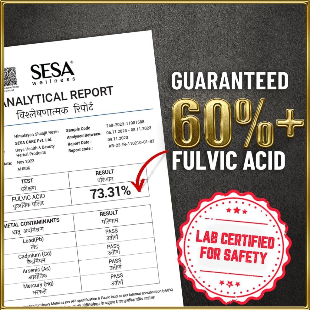 SESA Pure Himalayan Shilajit Resin – 20gm | 100% Ayurvedic & Lab ...
