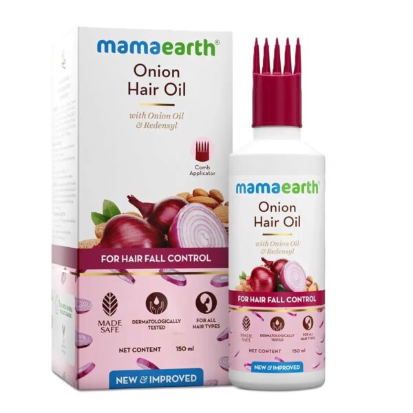 Mamaearth Onion Hair Oil with Redensyl 150 ml– Hair Fall Control ...