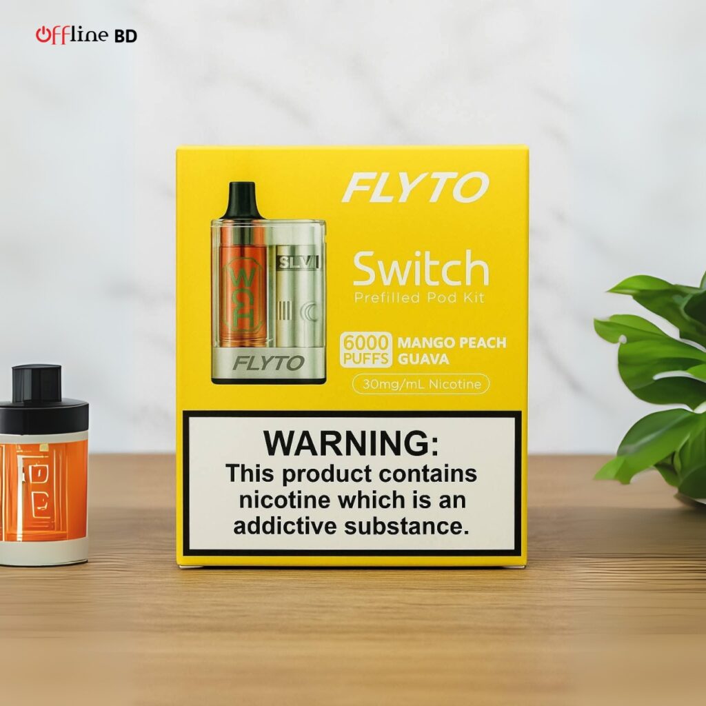 Flyto Switch 6000 Puffs Disposable Pod Kit – Rechargeable, 8ml E-liquid ...