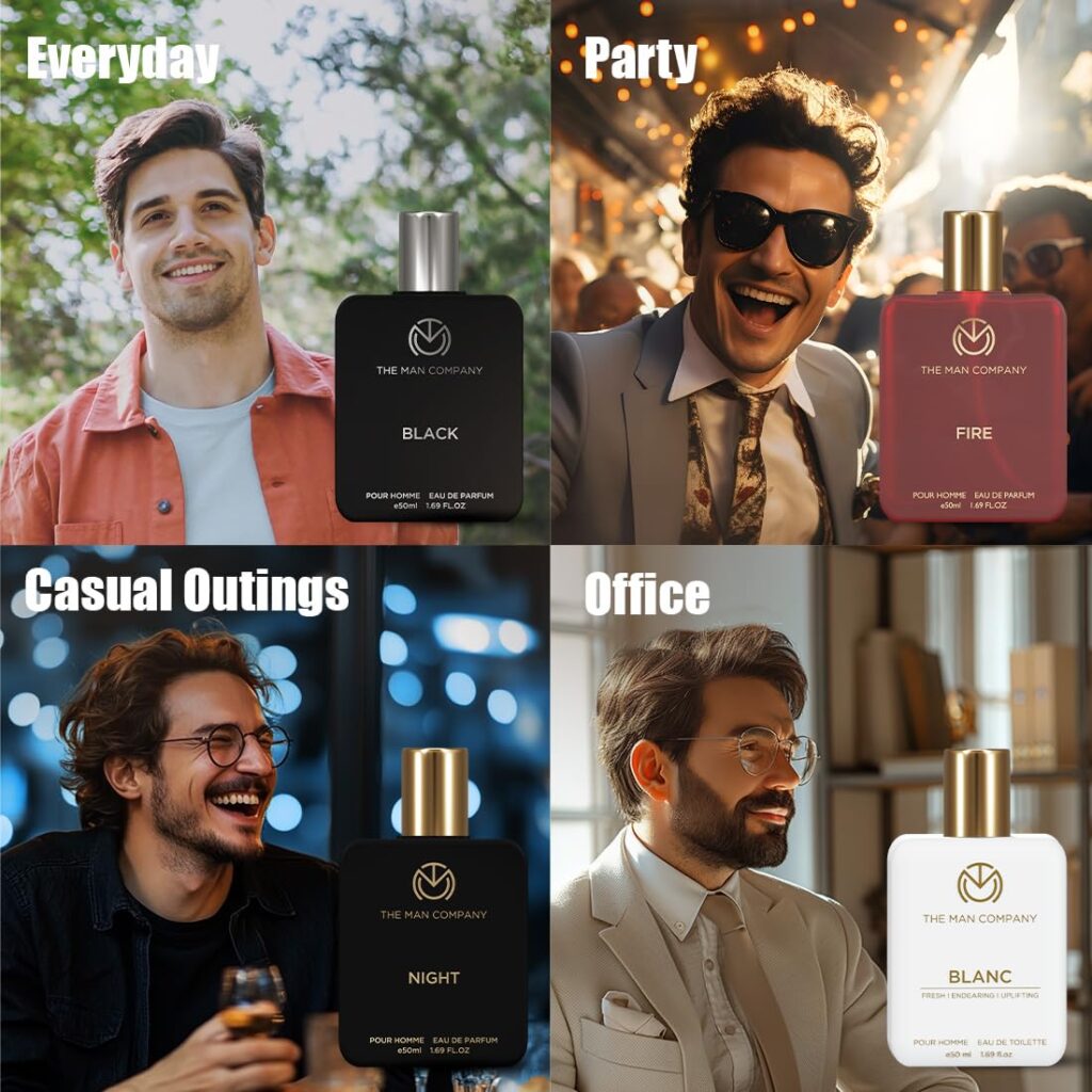 The Man Company Premium Perfume Gift Set for Men 4 x 50ml with Travel ...