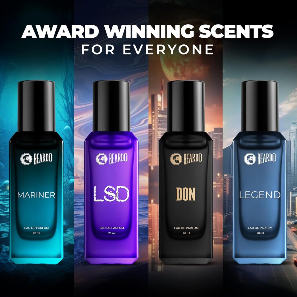 Beardo Day Perfumes For Men 4 x 20ml | Long Lasting Fresh & Aquatic ...